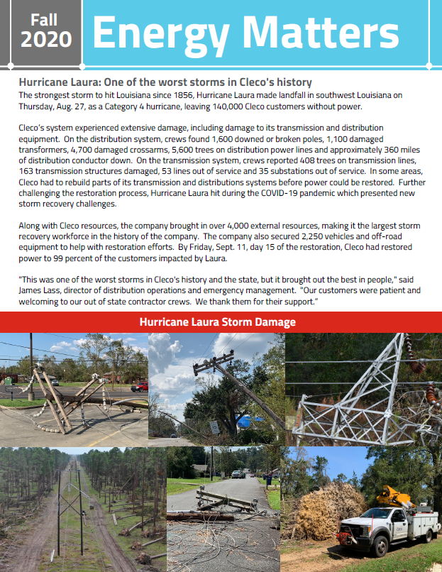 Energy Matters Newsletters | Cleco